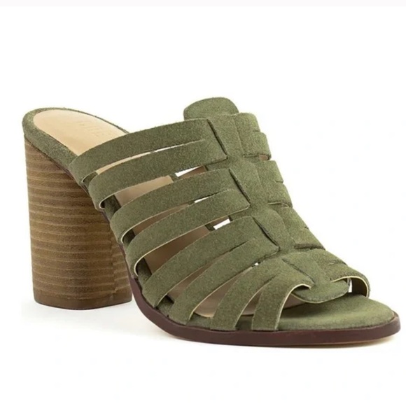 Crevo | Shoes | Nwt Crevo Hazelle Sage Suede Block Heel Sandal | Poshmark